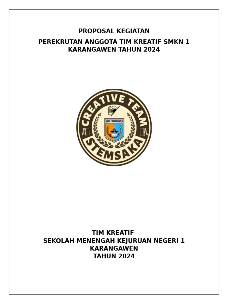 Proposal Kegiatan Rekrutmen | PDF