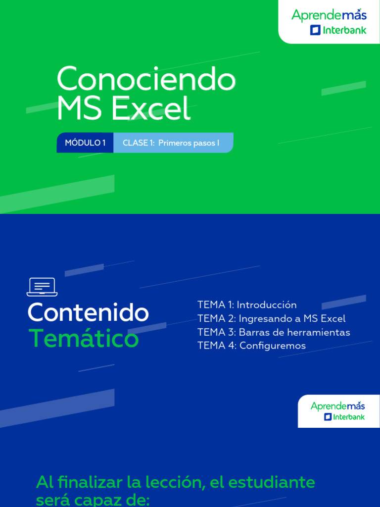Modulo 1 Clase 1 | PDF | Microsoft Excel | Informática