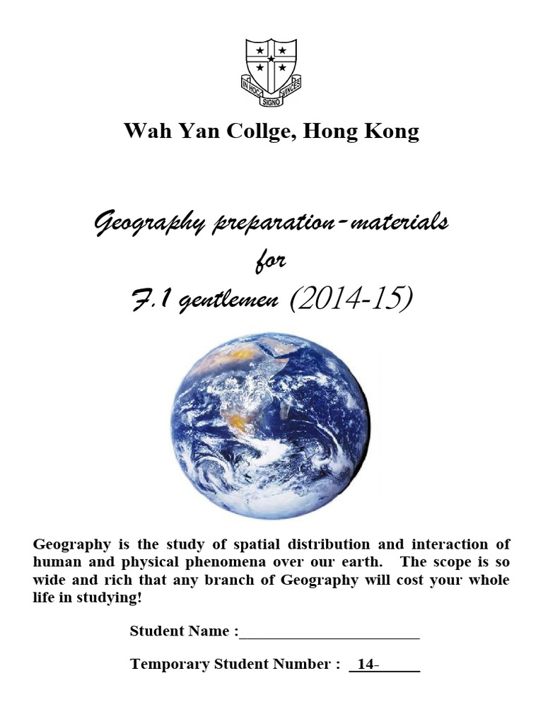 Geography Summer Materials | PDF