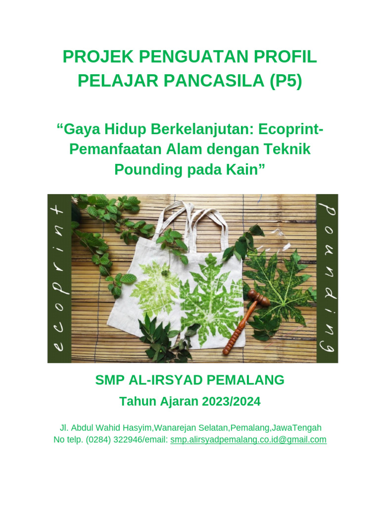 Proposal p5 Ecoprint | PDF
