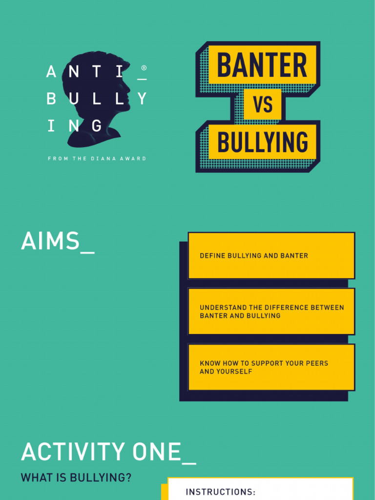 6261395a3de84b03f7f96edb TDS ABA20 0701 PPT Banter vs. Bullying | PDF