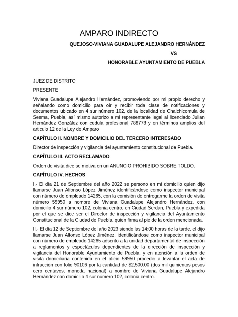 AMPARO INDIRECTO | PDF