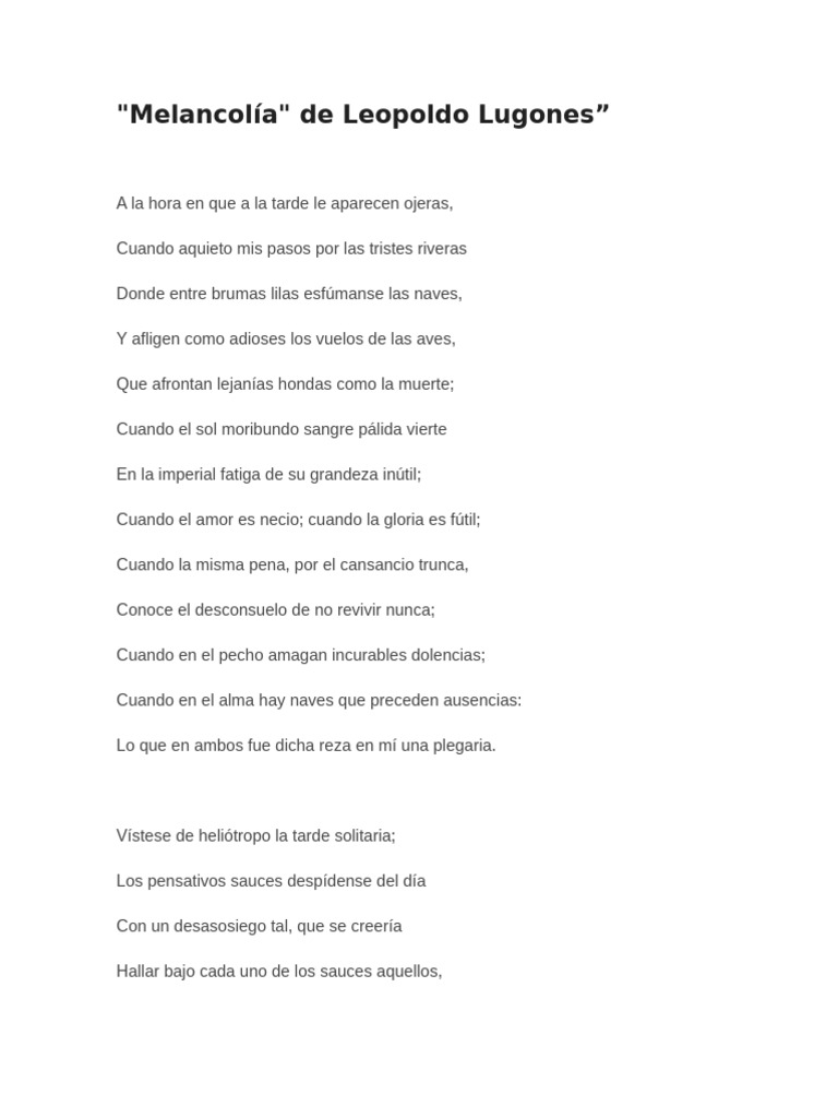 Poemas Lugones | PDF