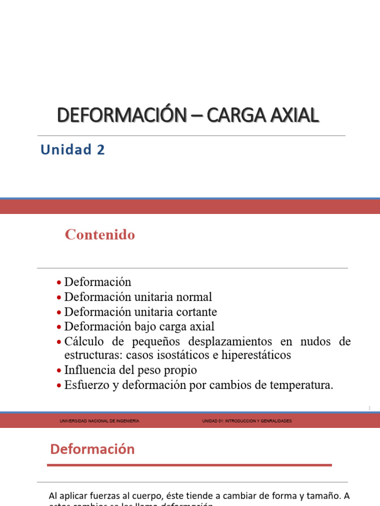 UNIDAD 3 Esfuerzo Deformación Carga Axial | PDF