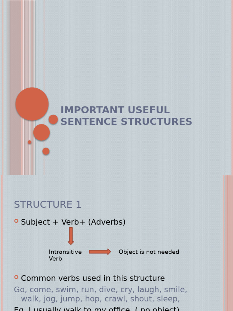 Sentence Structures 2 | PDF