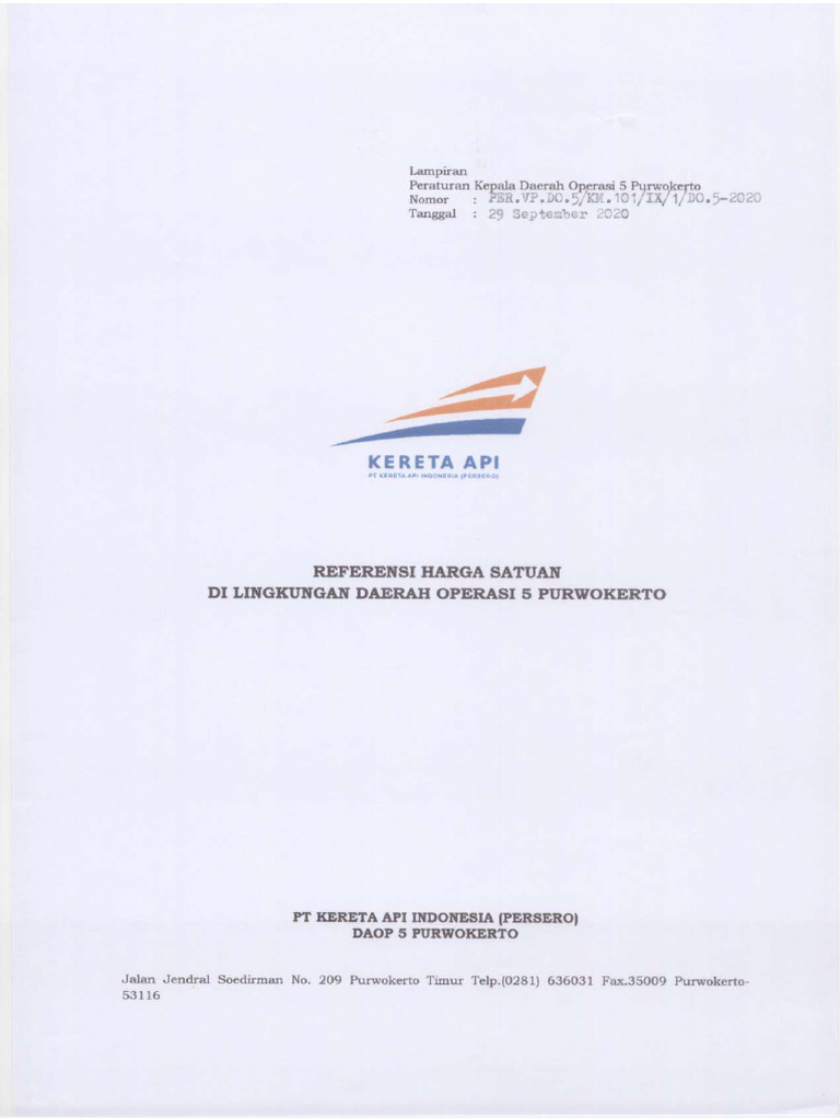 HS Mobil Pick Up (Harsat Daop 5) | PDF