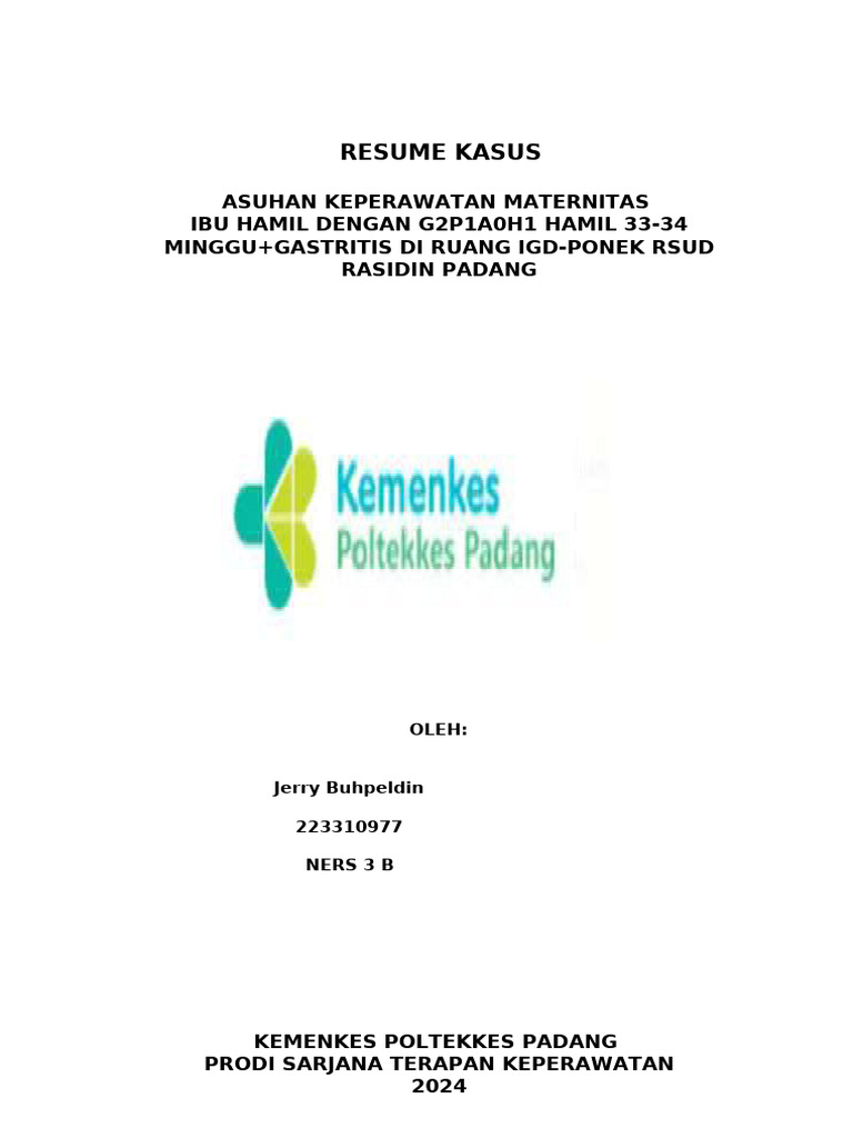 Format Resume Askep Mater | PDF