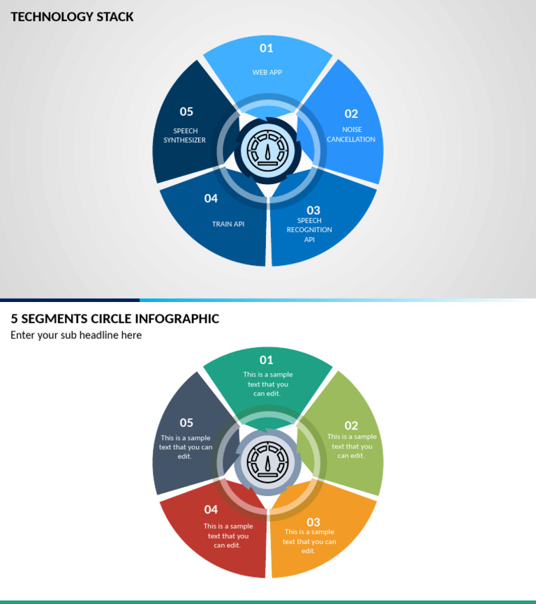 Free 5 Segments Circle Infographic Static 16x9 | PDF