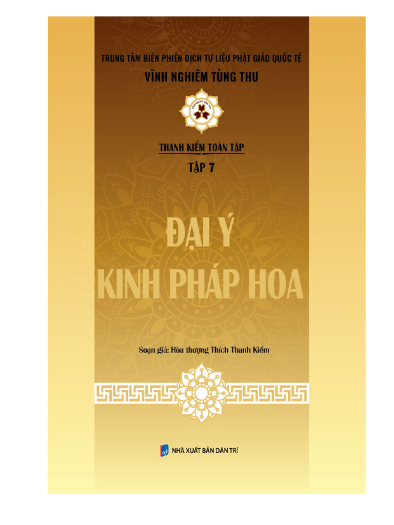 Dai y Kinh Phap Hoa - Hoa Thuong Thich Thanh Kiem | PDF