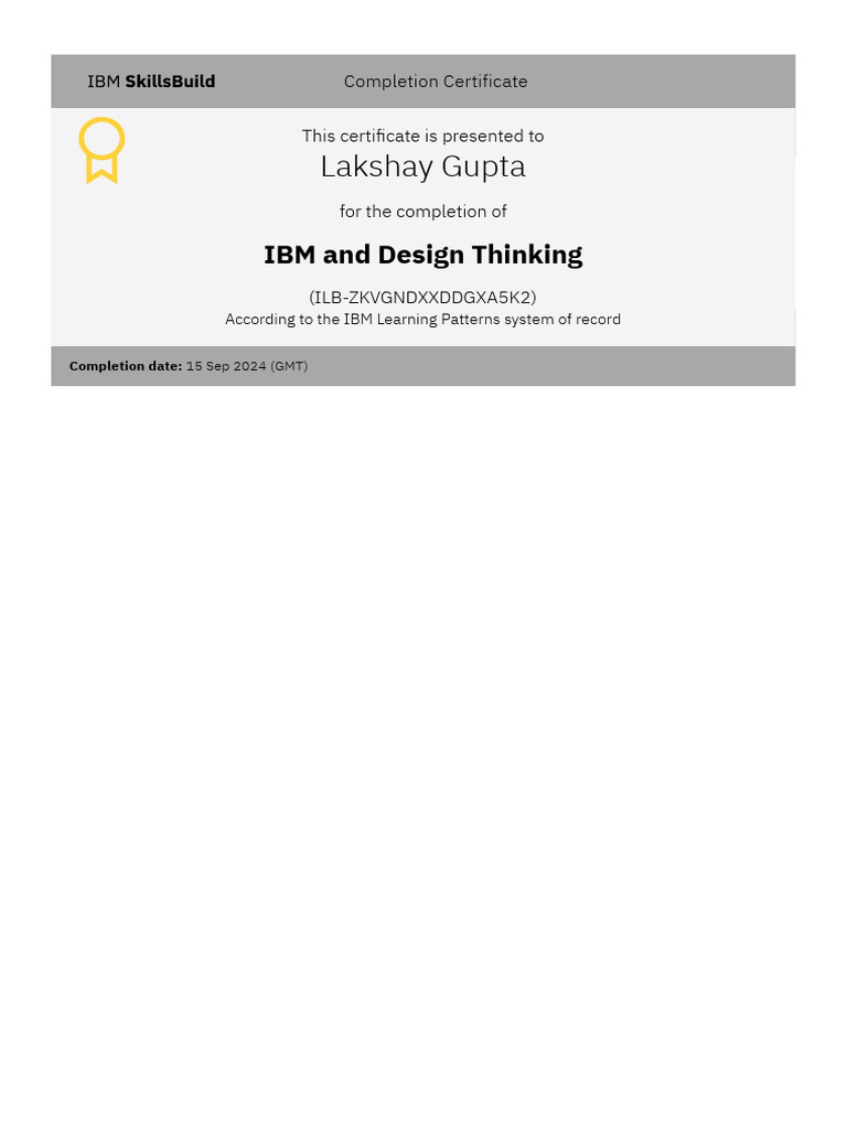 Completion Certificate SkillsBuild | PDF