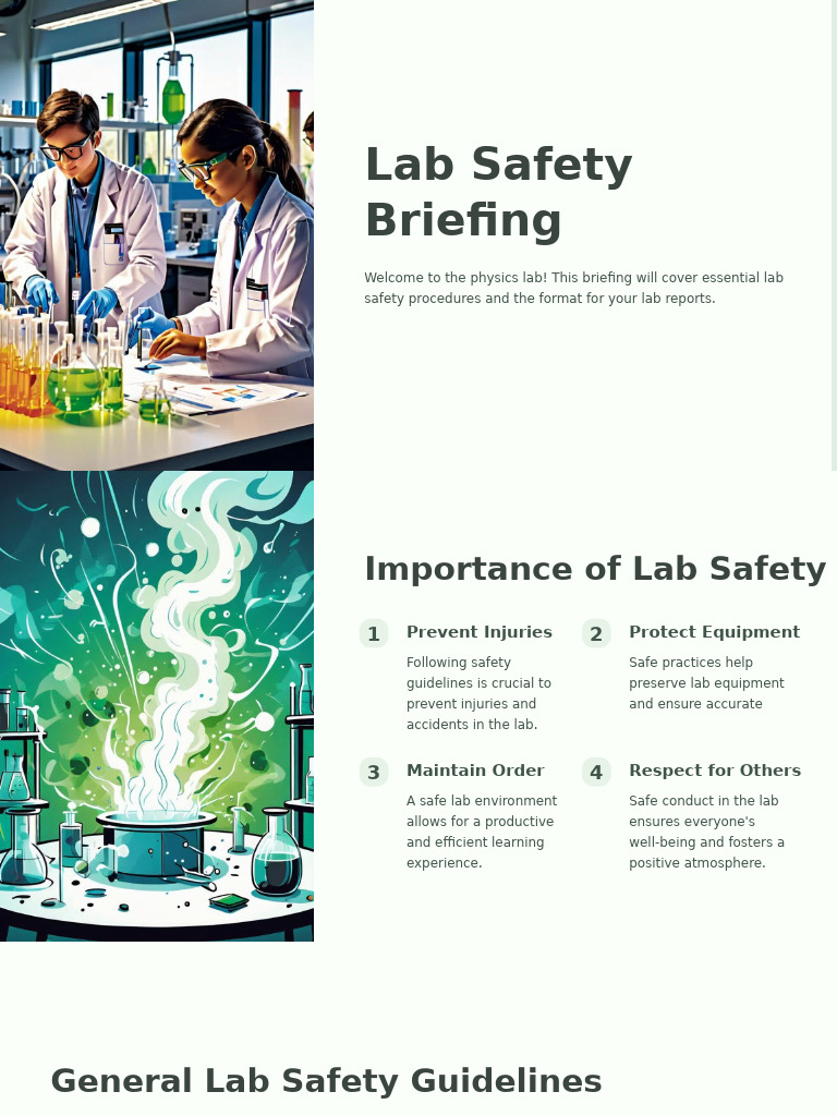 Lab Safety Briefing | PDF