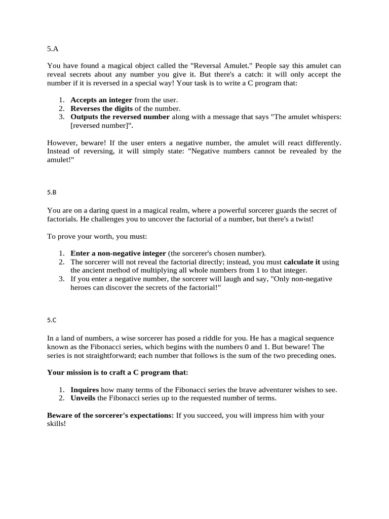 Week 5 C Program | PDF