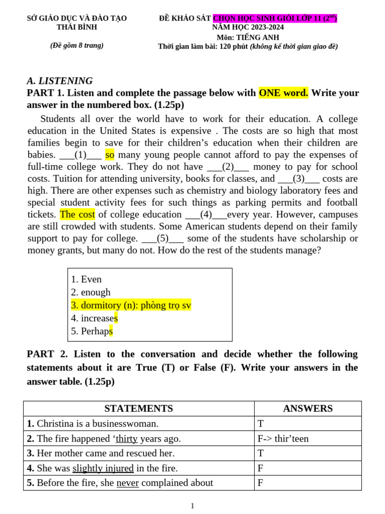 - tivi - HSG 11- KS LẦN 2 (GV tự KS, ngày 4.3.24) | PDF