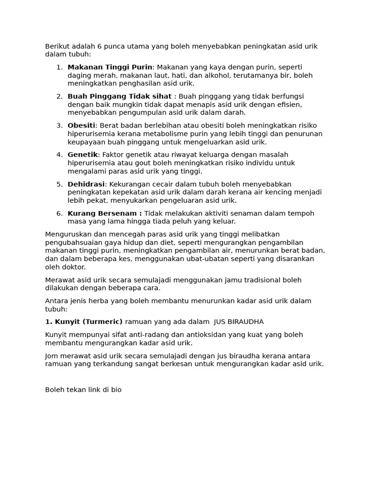 Berikut Adalah 6 Punca Utama Yang Boleh Menyebabkan Peningkatan Asid ...