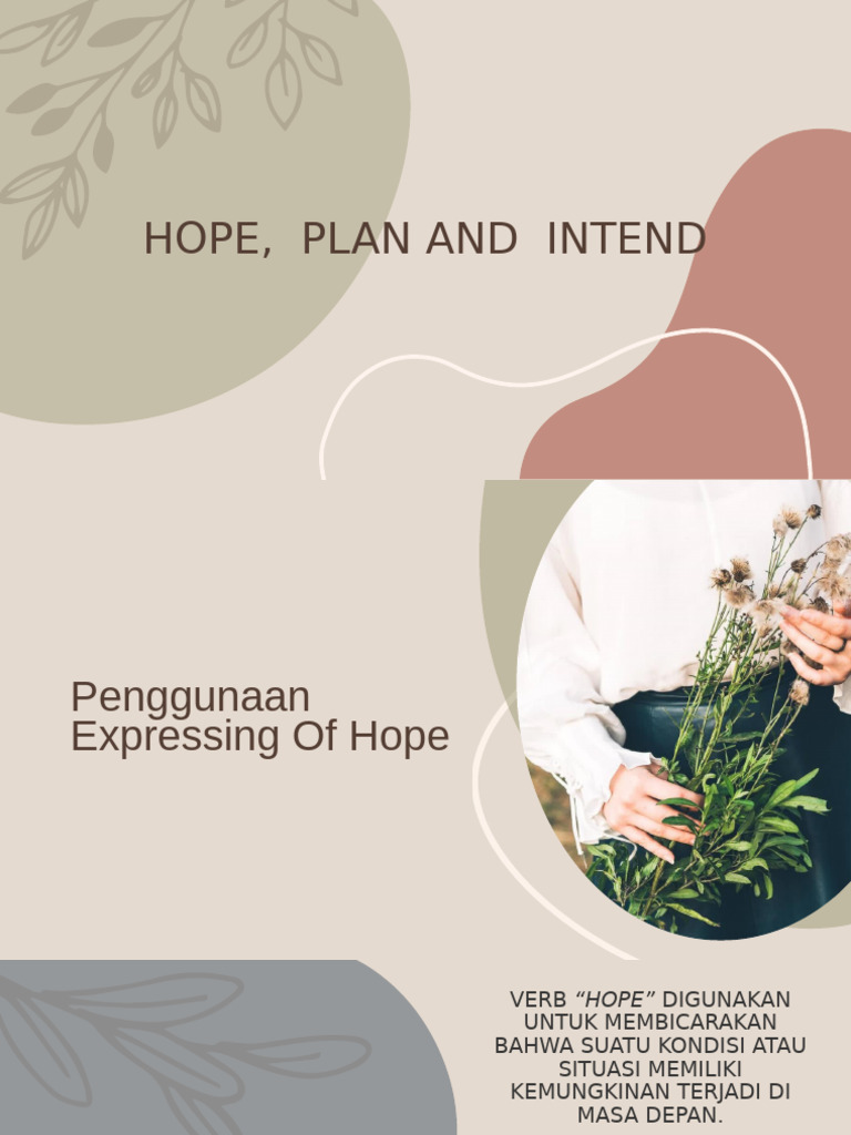 Understanding Hope and Plan in English | PDF | Verb | Languages