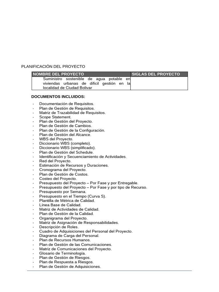 PLAN DE GESTION | PDF