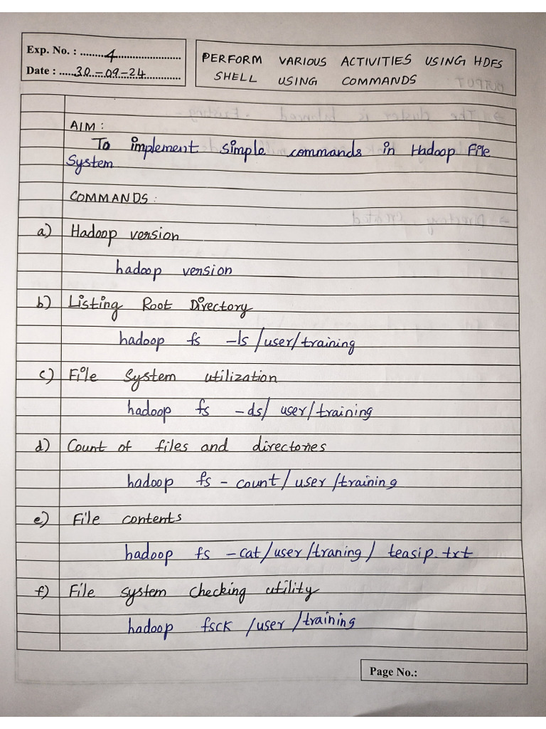 BIG DATA EXERCISE 4,5 | PDF