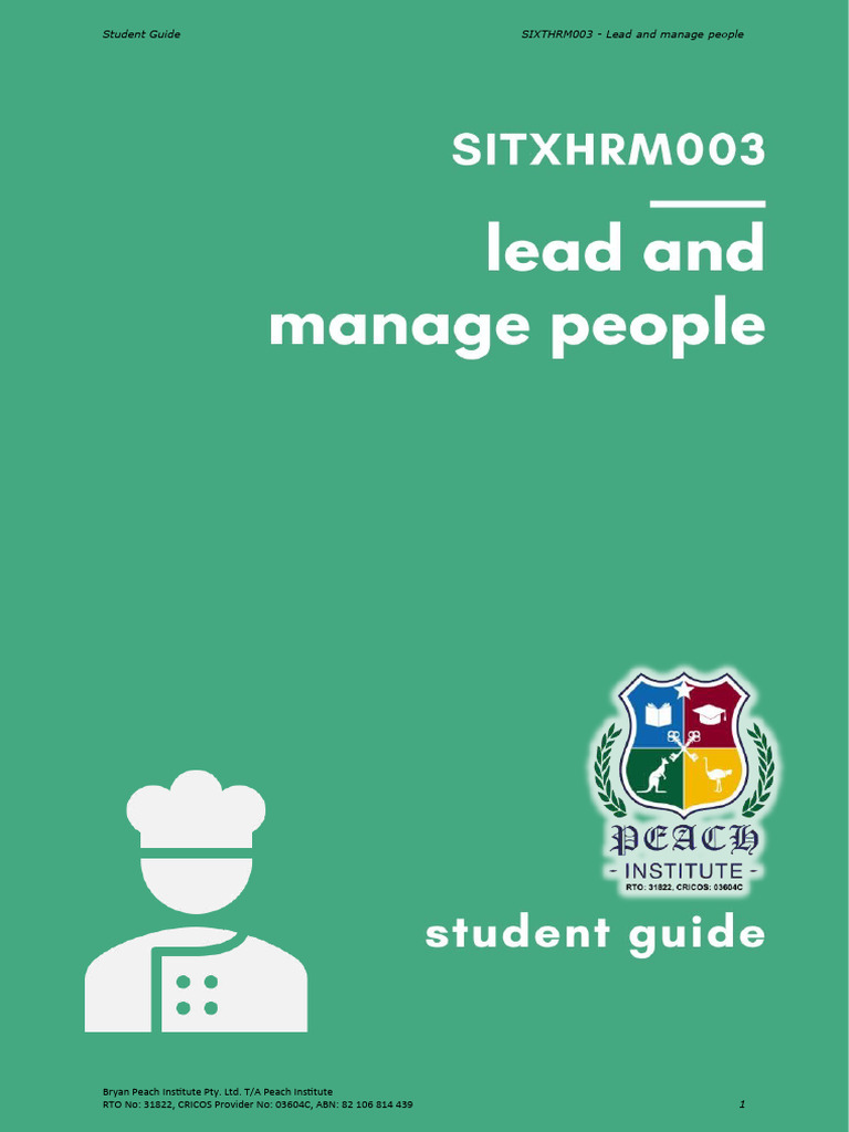 SITXHRM003 - Student Guide | PDF