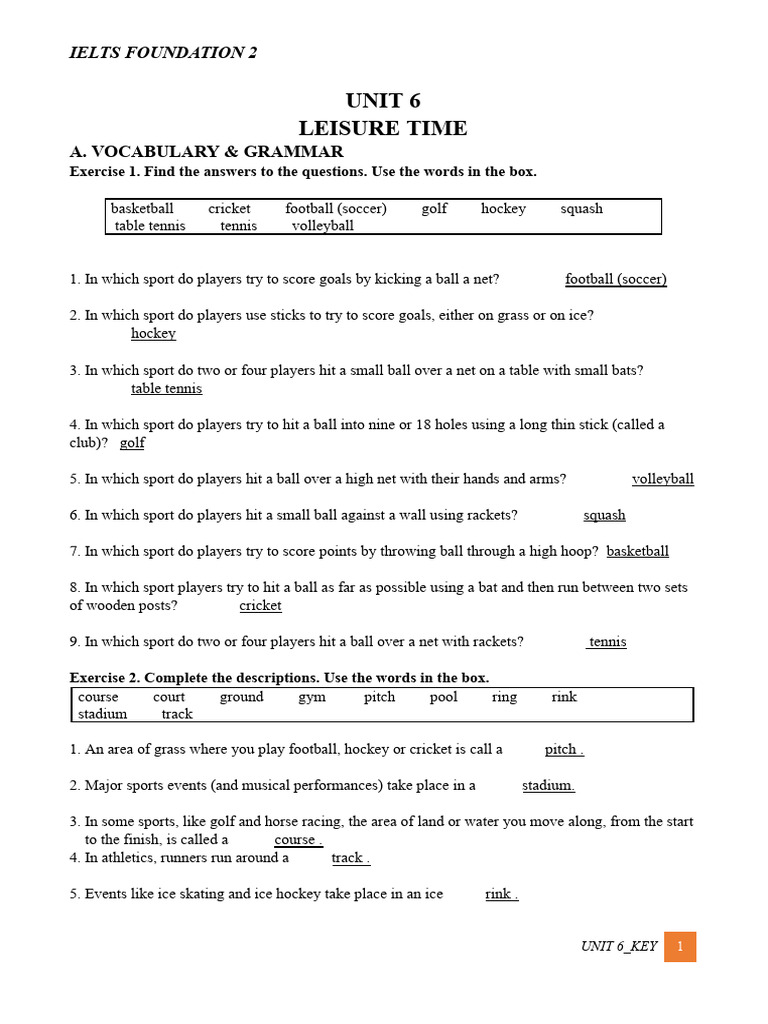 Unit 6 - Key | PDF