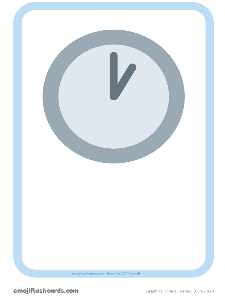 Time Large A4 Flashcards | PDF