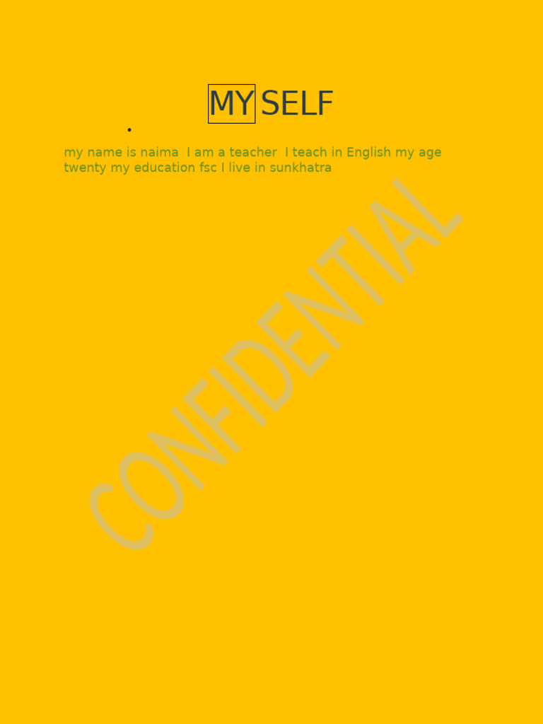 My Self | PDF