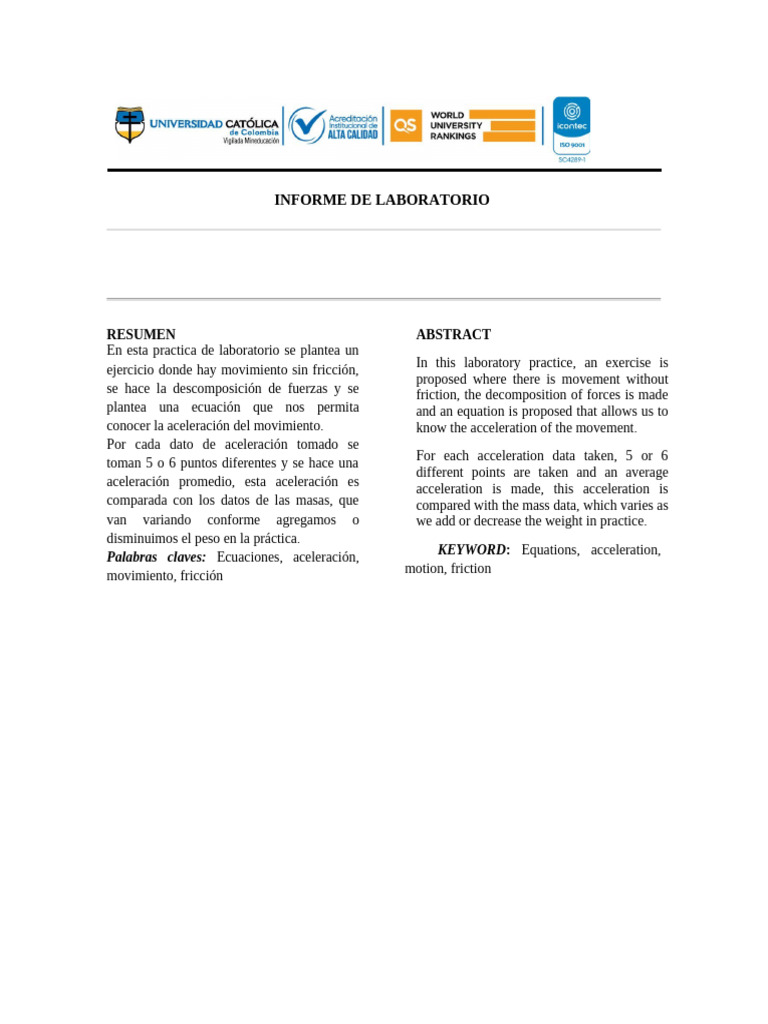 Practica De Laboratorio 2 Mecanica Pdf