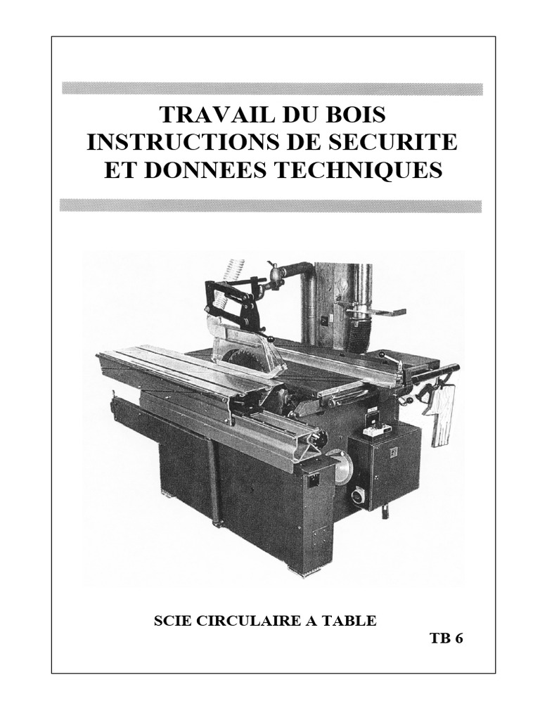 Scie Circulaire À Table TB06 | PDF