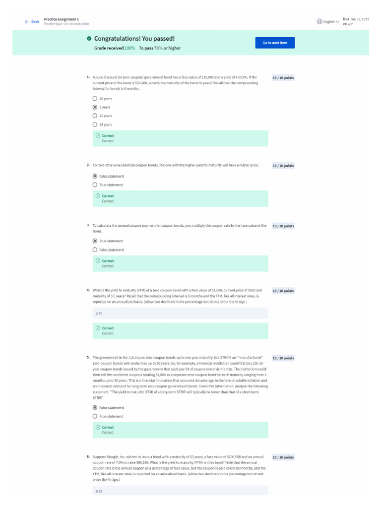 Screencapture Coursera Org Learn Bonds and Stocks Quiz 0hRvk Practice Assignment 1 Attempt 2024 ...