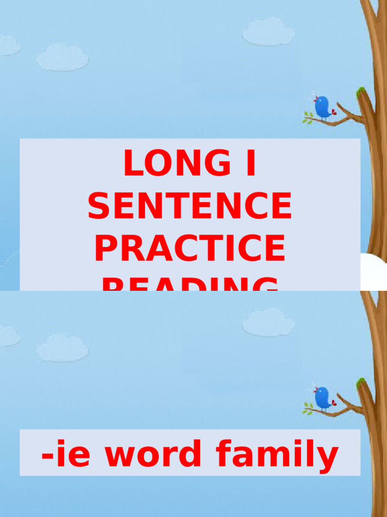 Long I Sentences | PDF