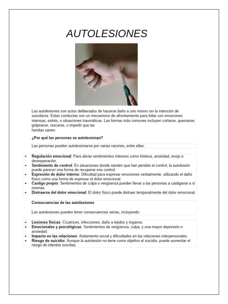 AUTOLESIONES | PDF