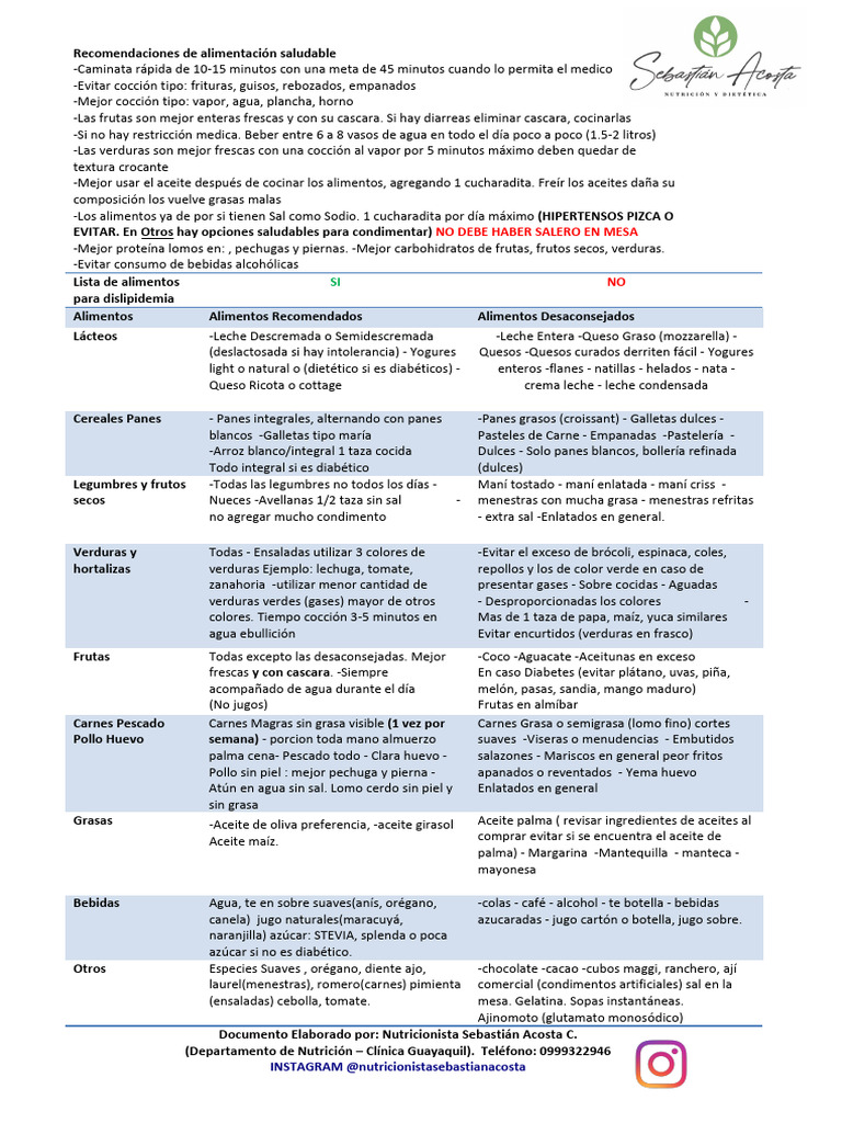 Guía Alimentación Saludable Pdf