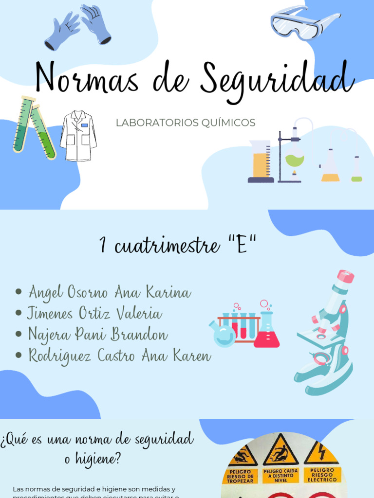 Normativas de Seguridad en Laboratorios Quimicos 1E | PDF | Laboratorios | Hogar, jardinería y ...