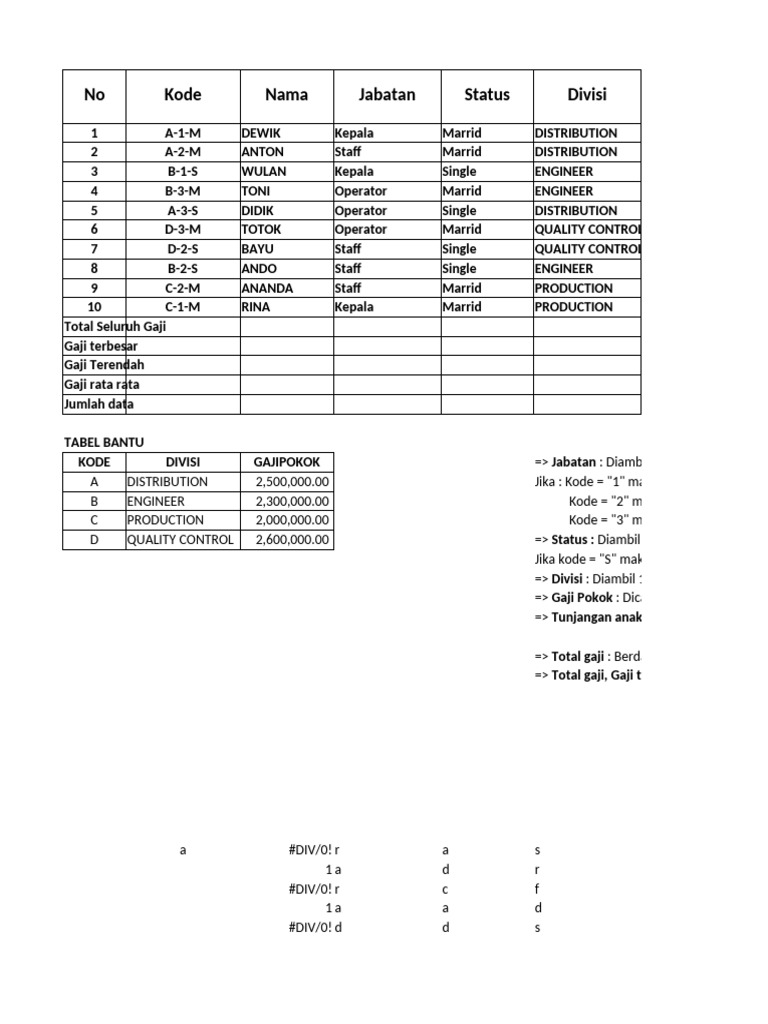 Soal Excel Tik | PDF