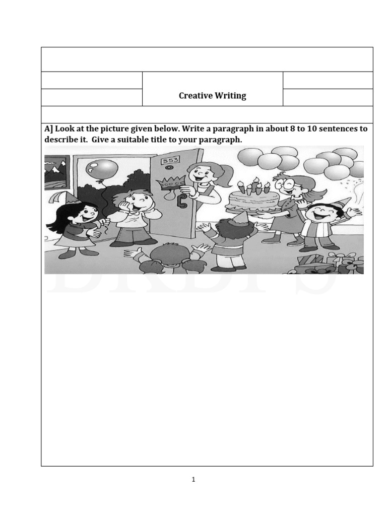 STD 3 EV 1 Creative Writing Revision WS | PDF