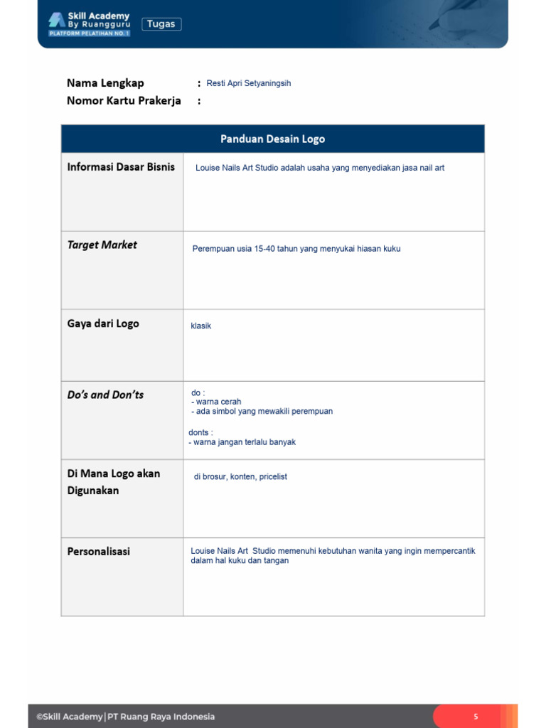 Membuat Logo Menggunakan Adobe Illustrator - Resti Apri Setyaningsih | PDF