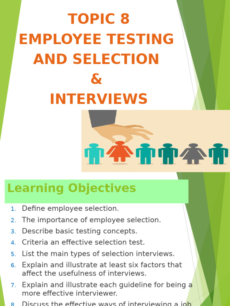 C8 - Employee Testing and Selection - Interviews (Edited) | PDF