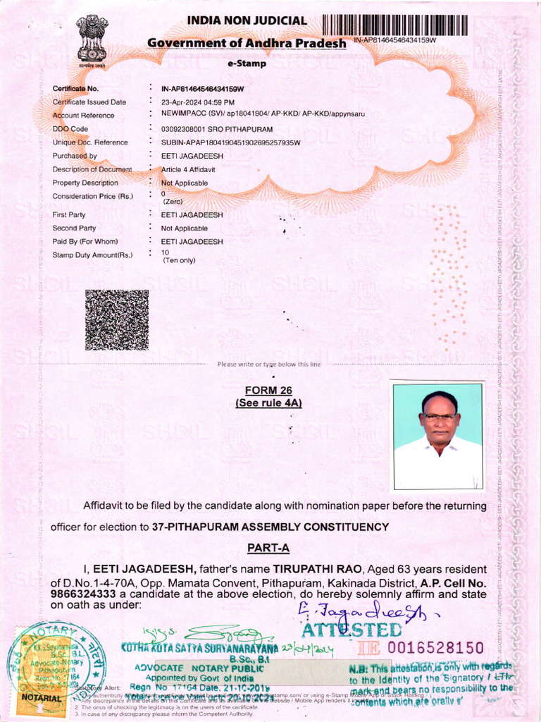 16 - Affidavit Eeti Jagadeesh | PDF