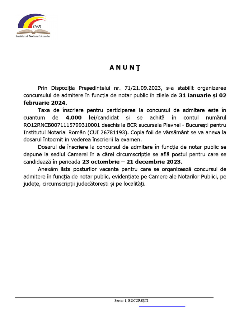 Anunt-concurs-6-ani-ian-feb-2024 (2) | PDF