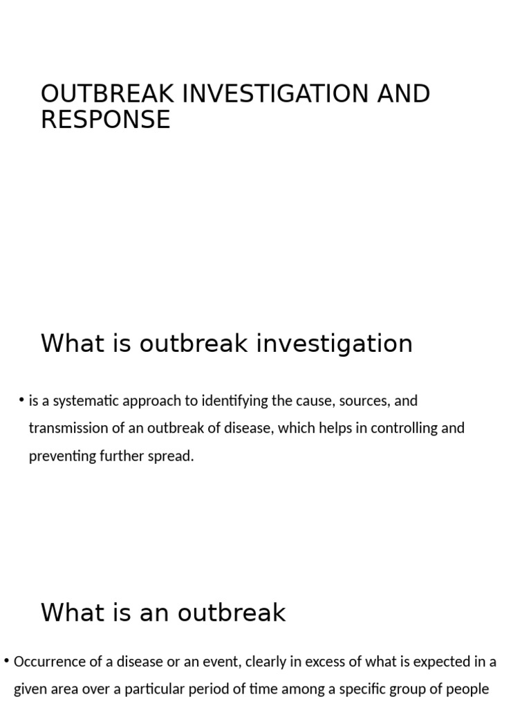 Presentation Outbreak Investigation-1 | PDF