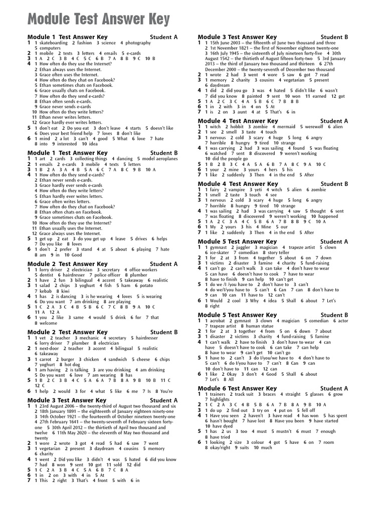 Klucz Odpowiedzi | PDF