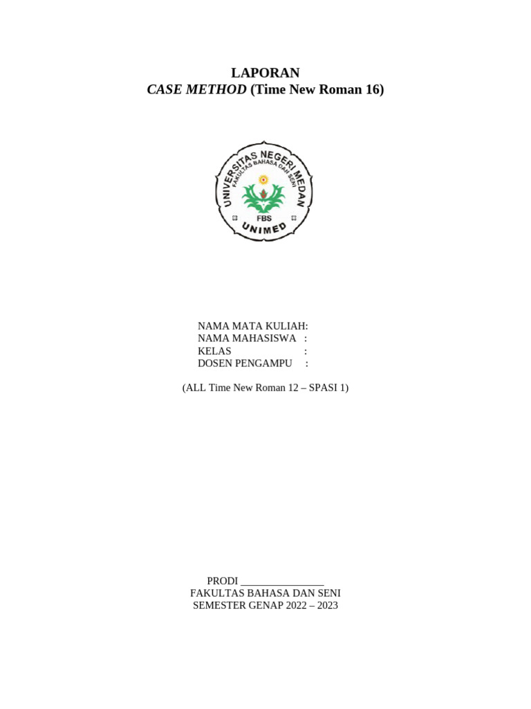 Template Laporan Case Method | PDF