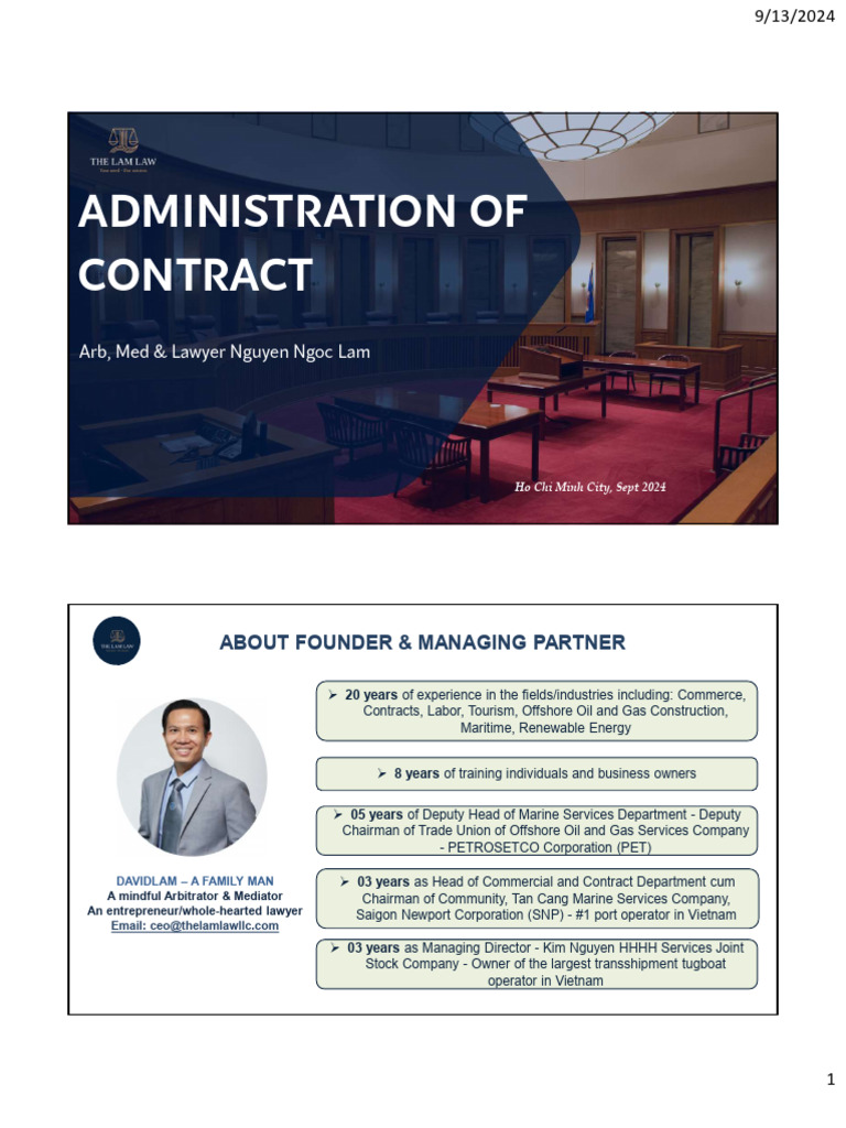 Chap 9 - Contract Administration | PDF