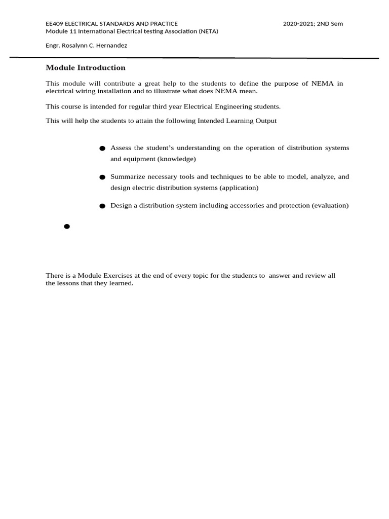 Module 11 NETA | PDF