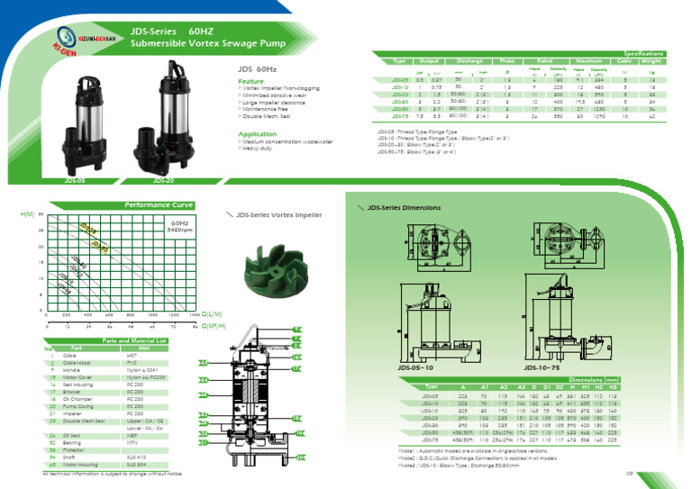 Submersible Pump Brochure | PDF