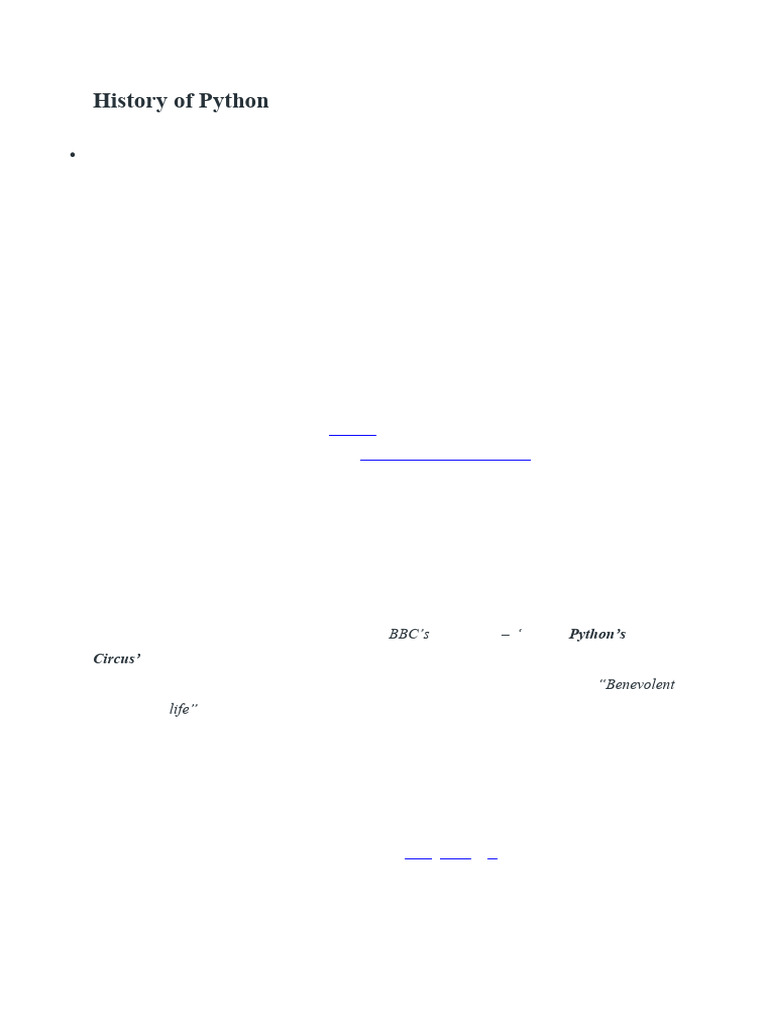 History of Python | PDF