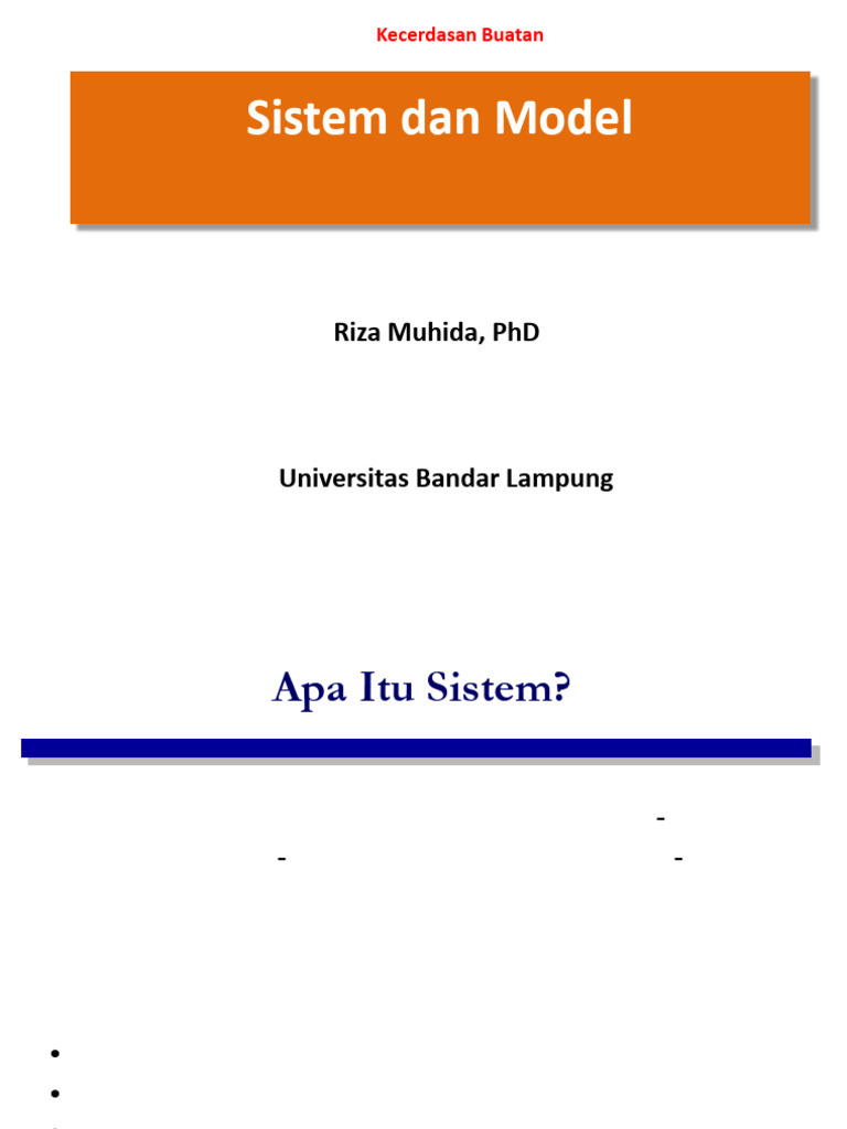 Pertemuan-3 Sistem Dan Model1 | PDF