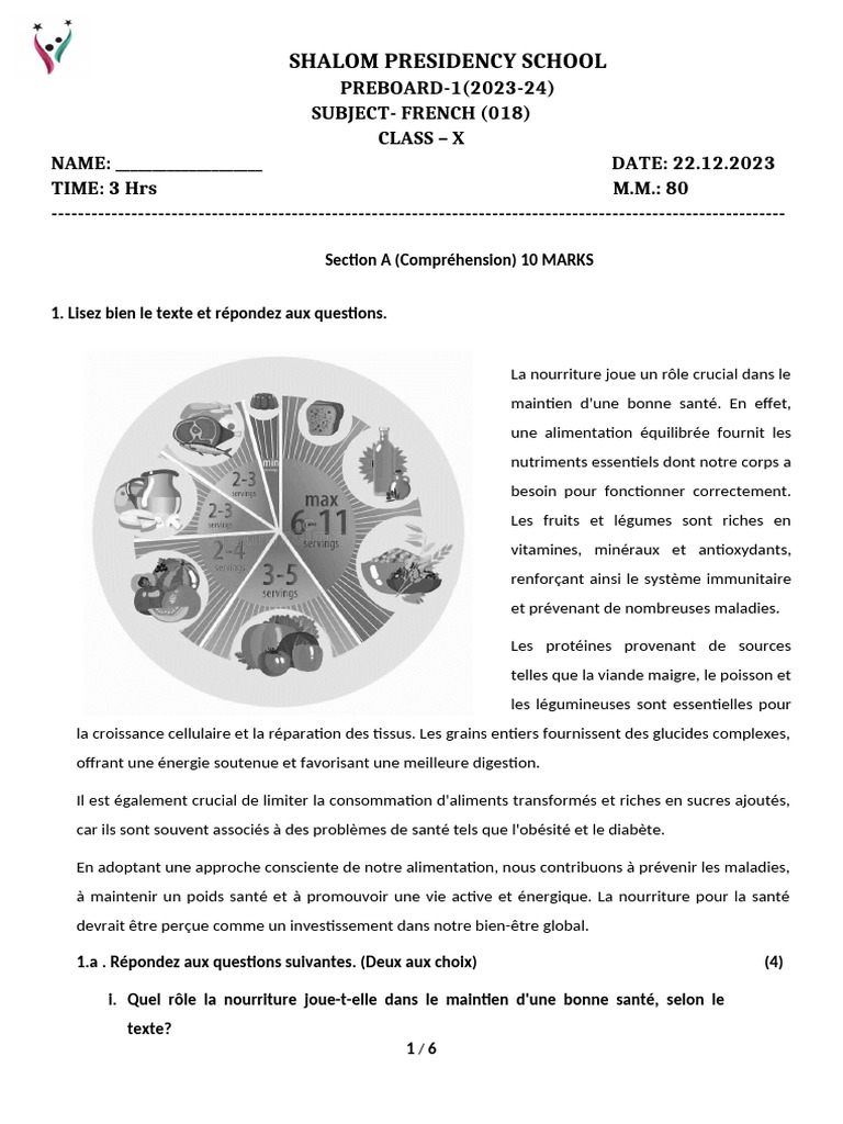 10_French - PreBoard_1 (1) (1).docx ( NEW) | PDF 10_French - PreBoard_1 (1) (1).docx ( NEW) | PDF