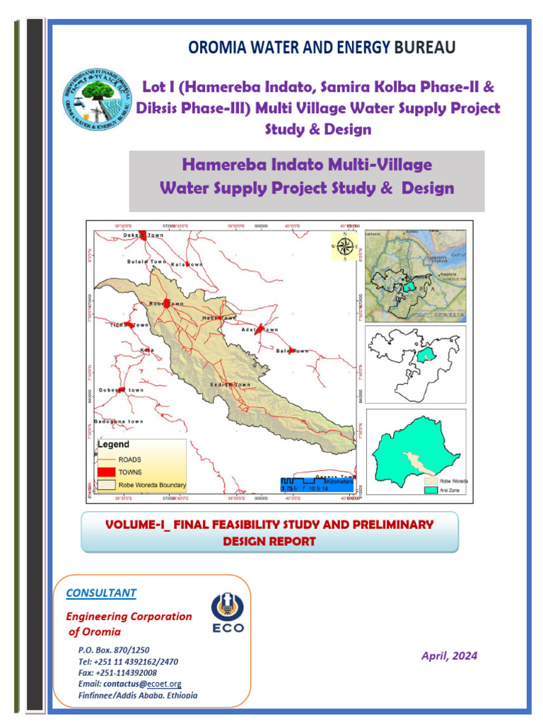 Volume-I - Hamaraba Indato WSP Engineering Design Final Feasibility Report | PDF