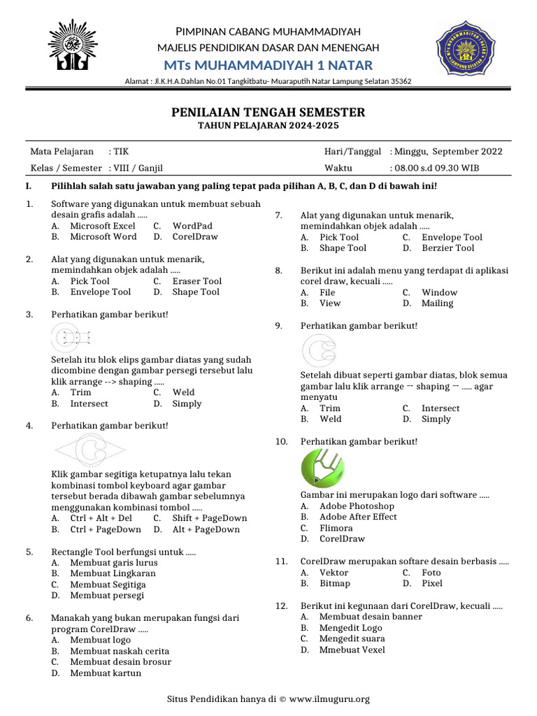 Soal PTS I TIK VIII | PDF