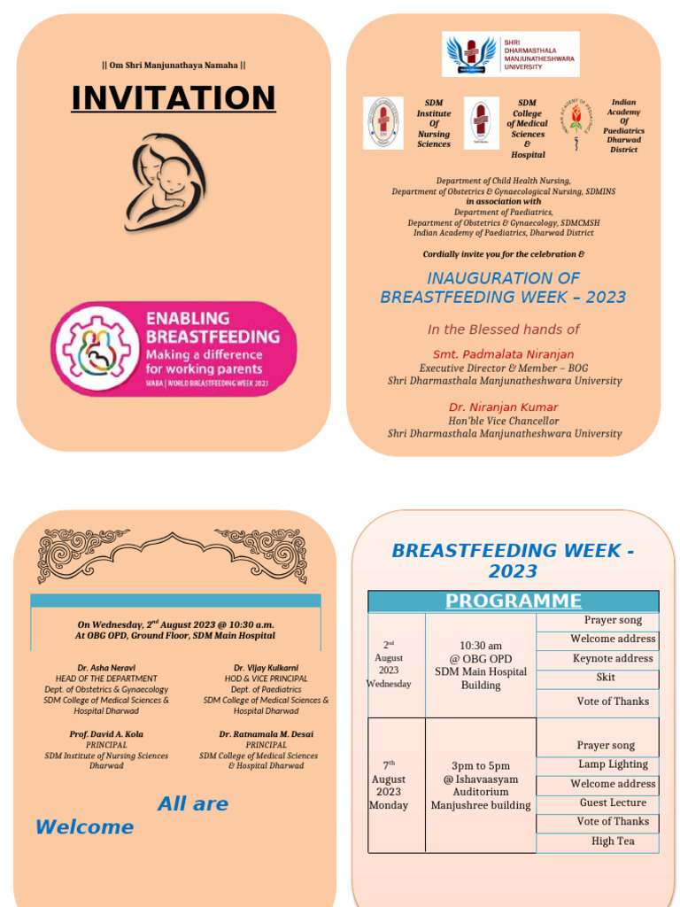 Breastfeeding Week Invitation - New Copy | PDF